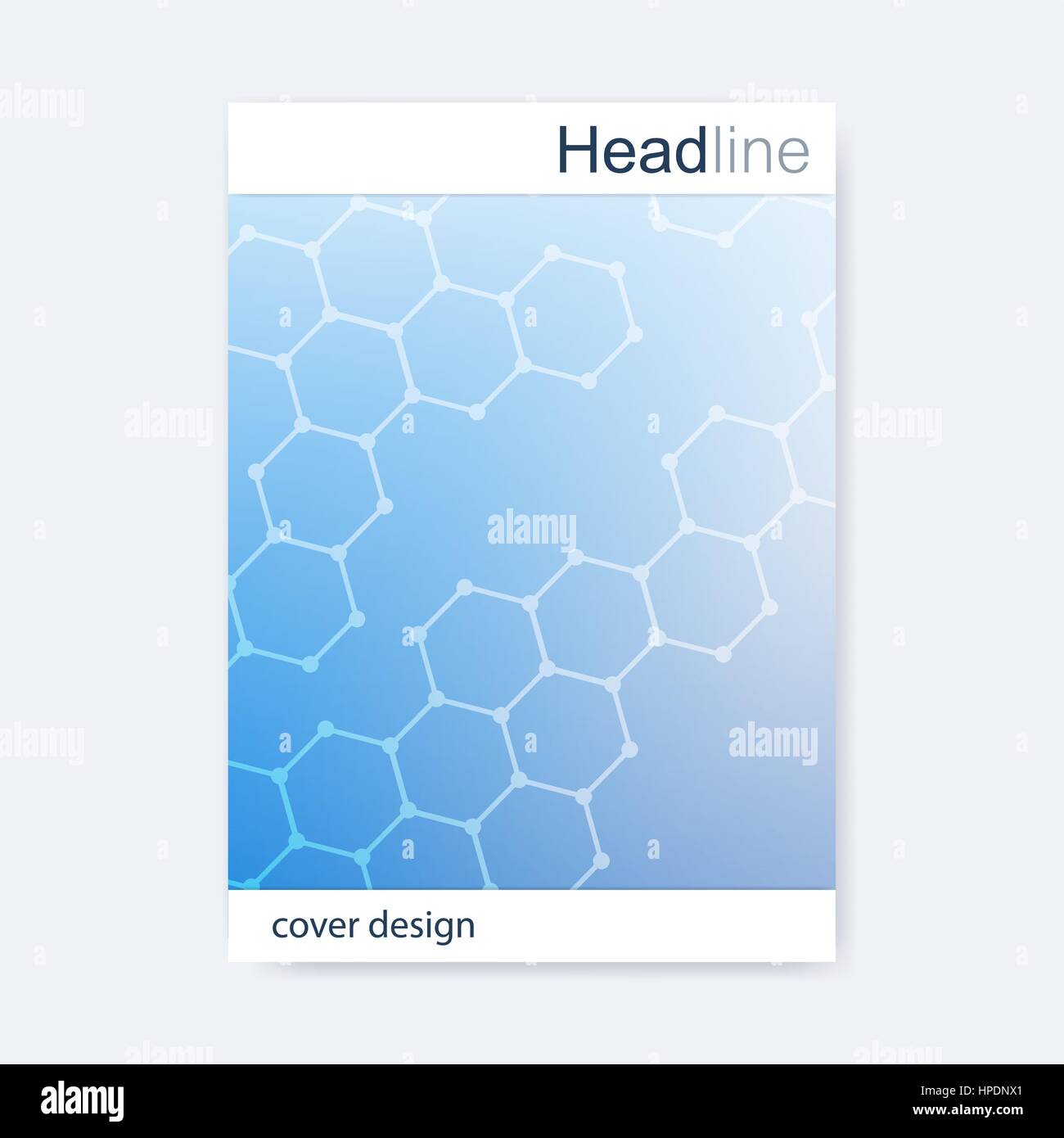 Scientific brochure design template. Vector flyer layout, Molecular ...