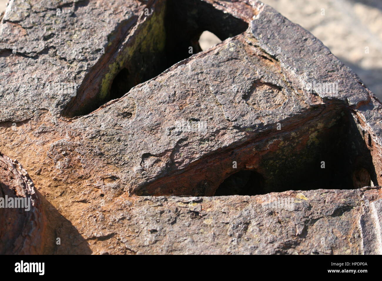 Rusted mooring bollard Stock Photo - Alamy