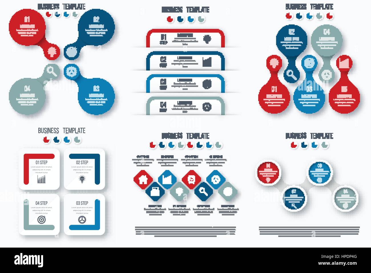 Set with infographics. Data and information visualization. Template ...