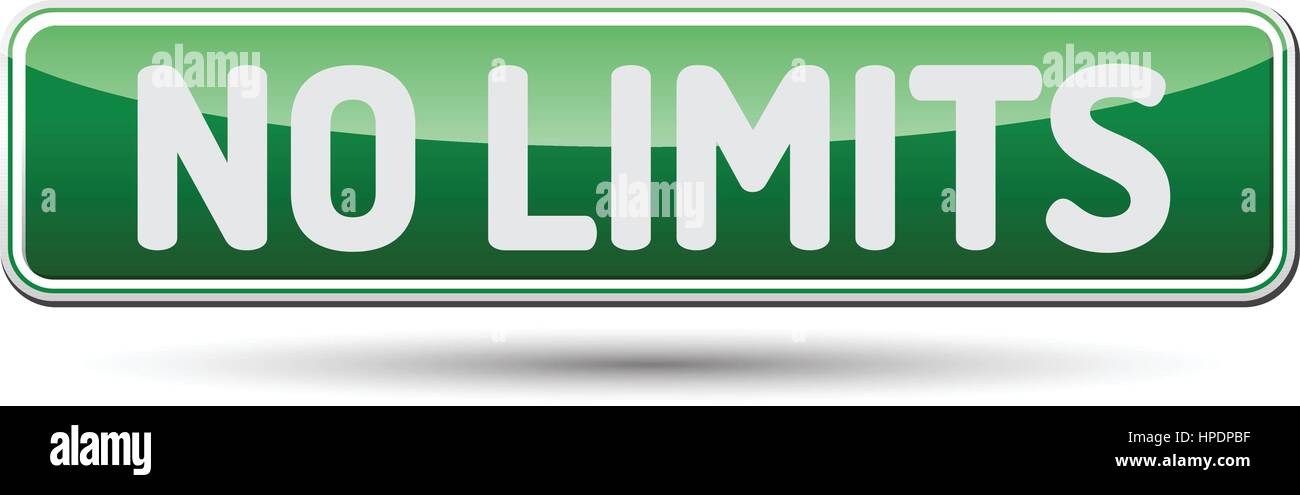 NO LIMITS - Abstract beautiful button with text Stock Vector Image ...