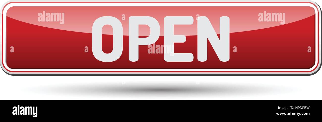OPEN - Abstract beautiful button with text Stock Vector Image & Art - Alamy