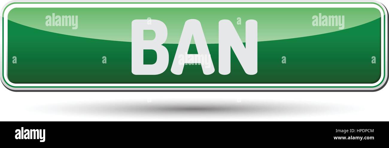 BAN - Abstract beautiful button with text Stock Vector Image & Art - Alamy
