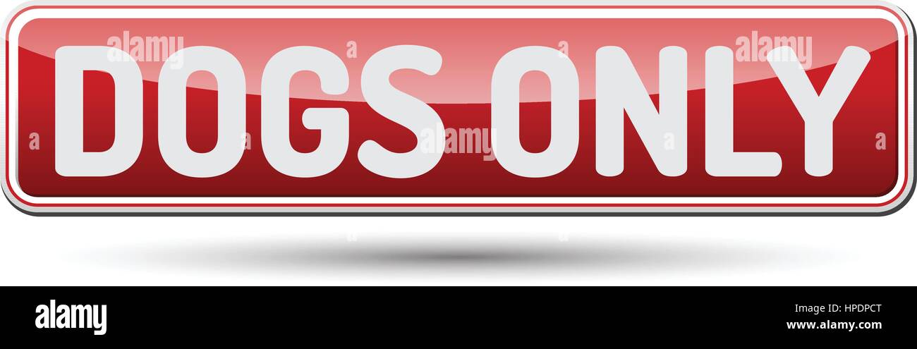 DOGS ONLY - Abstract beautiful button with text Stock Vector Image ...