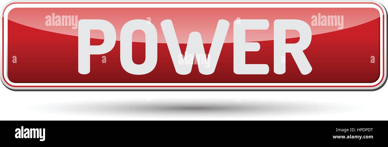 POWER - Abstract beautiful button with text Stock Vector Image & Art ...