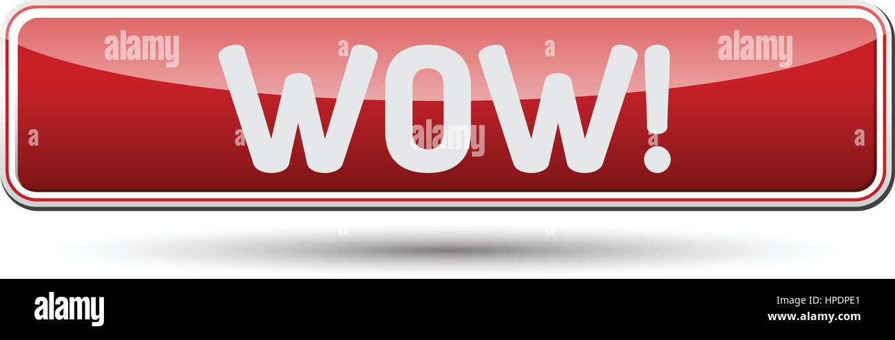 WOW - Abstract beautiful button with text Stock Vector Image & Art - Alamy