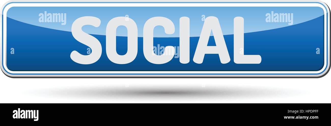 SOCIAL - Abstract beautiful button with text Stock Vector Image & Art ...