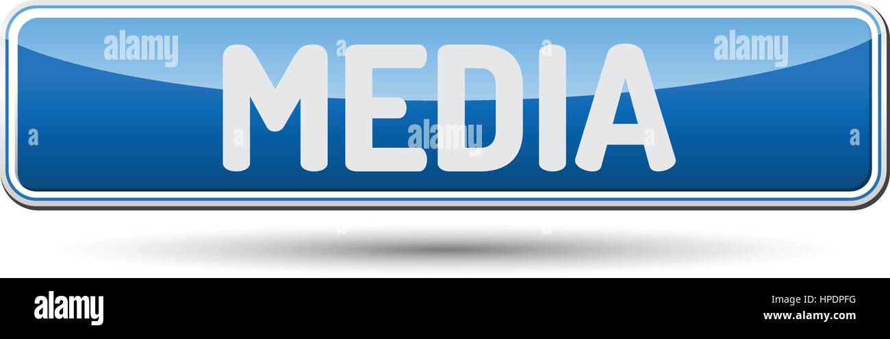 MEDIA - Abstract beautiful button with text Stock Vector Image & Art ...