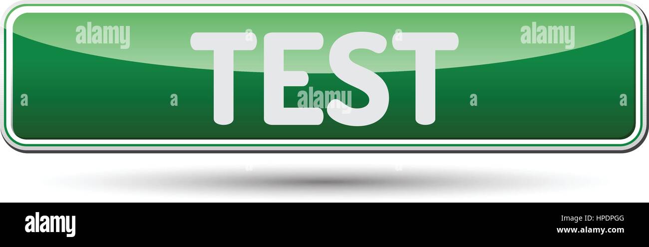TEST - Abstract beautiful button with text Stock Vector Image & Art - Alamy