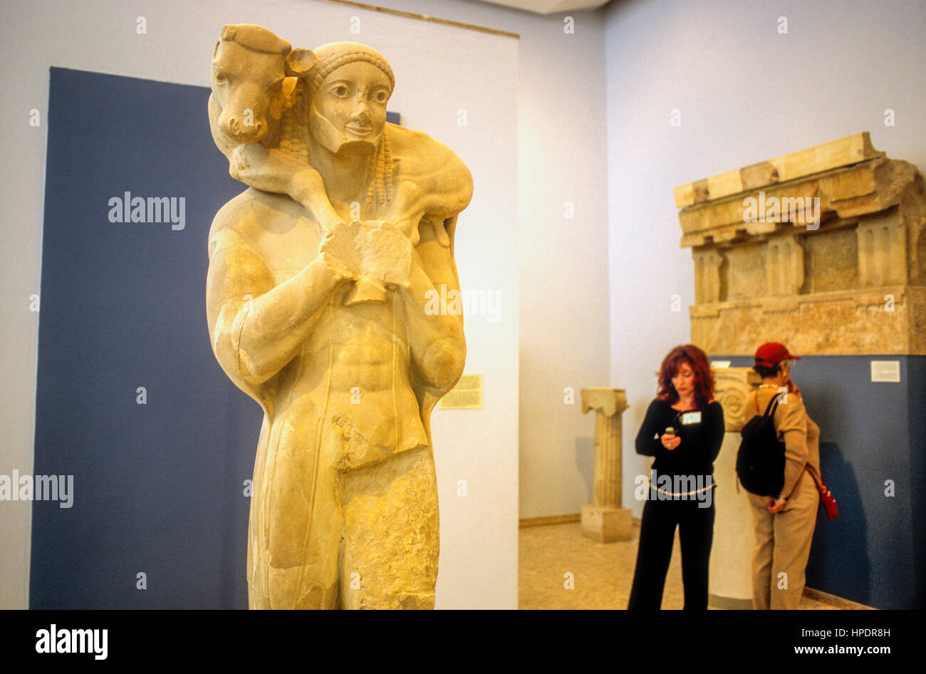 Moschophoros, Museum of Acropolis, Athens, Greece, Europe Stock Photo ...