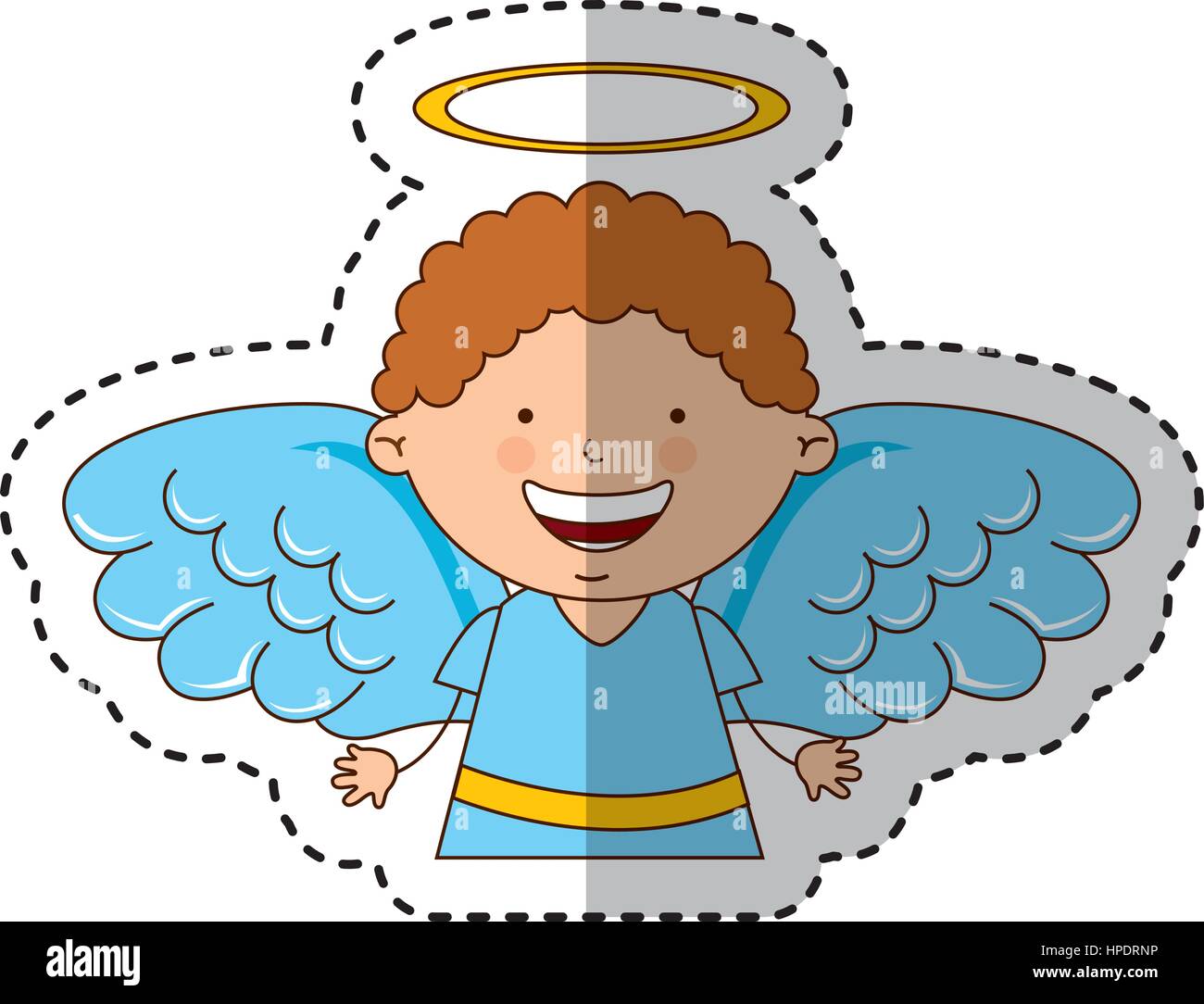 little boy angel character vector illustration design Stock Vector ...