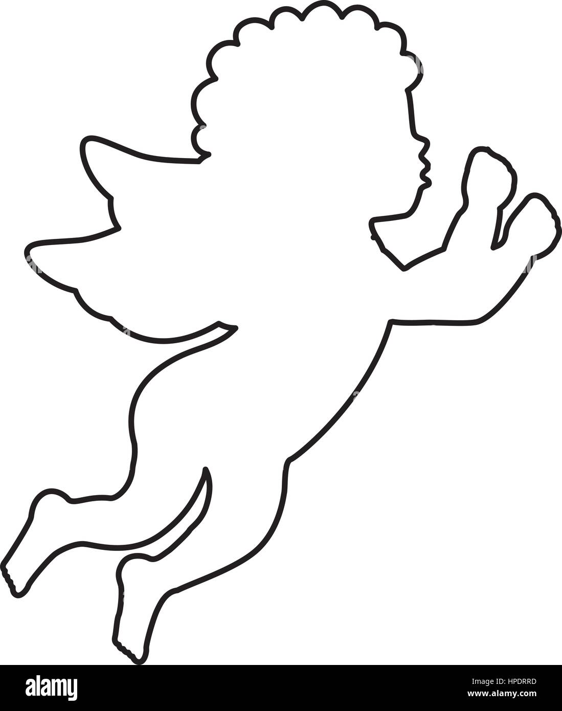 little boy angel character vector illustration design Stock Vector ...