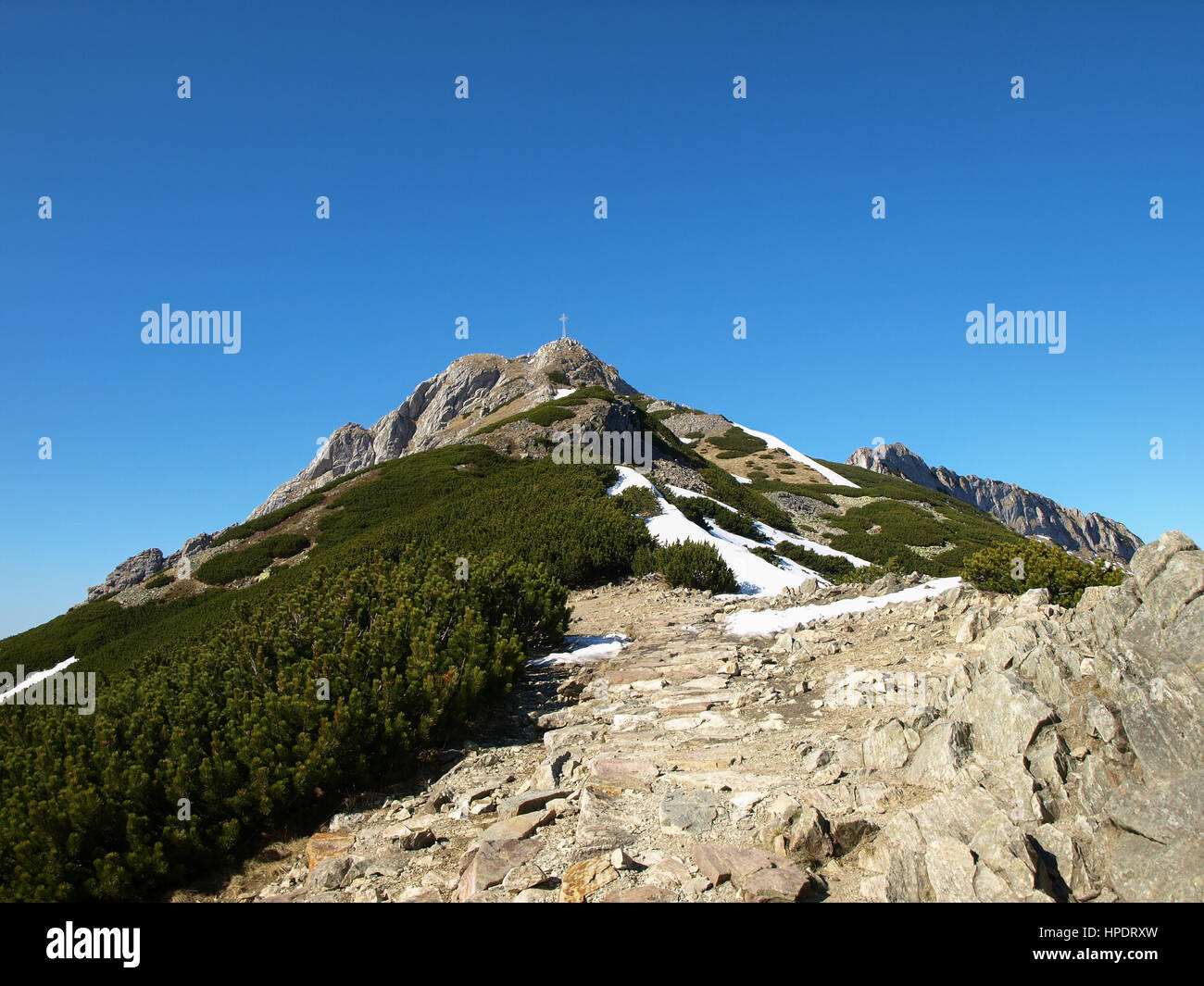 Spring in the Tatra Mountains. View of Giewont Stock Photo - Alamy
