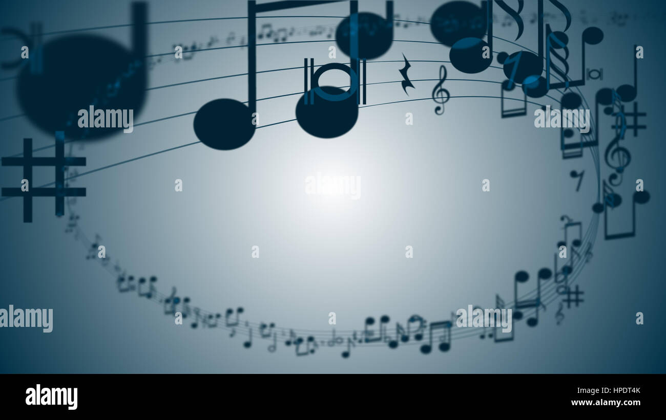 Abstract Background with Colorful Music notes Stock Photo - Alamy