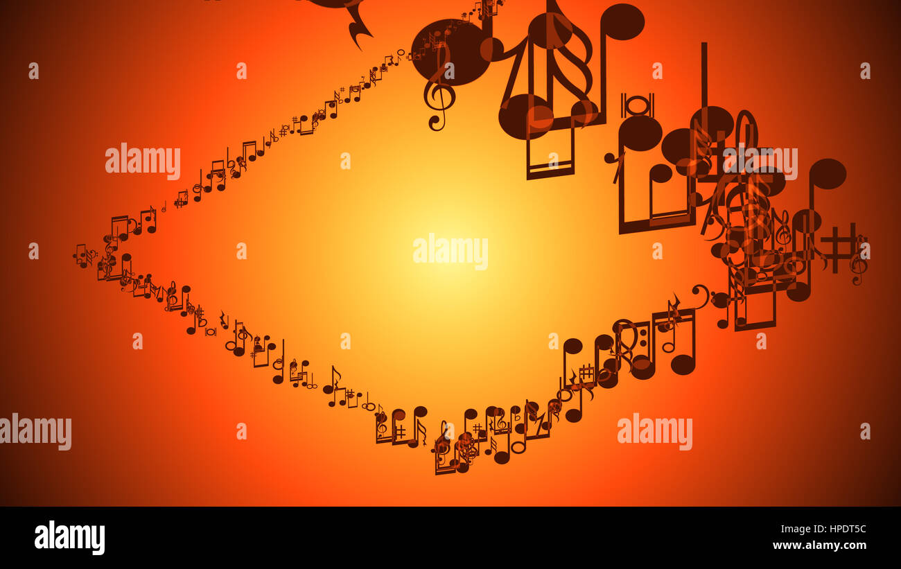 Abstract Background with Colorful Music notes Stock Photo - Alamy