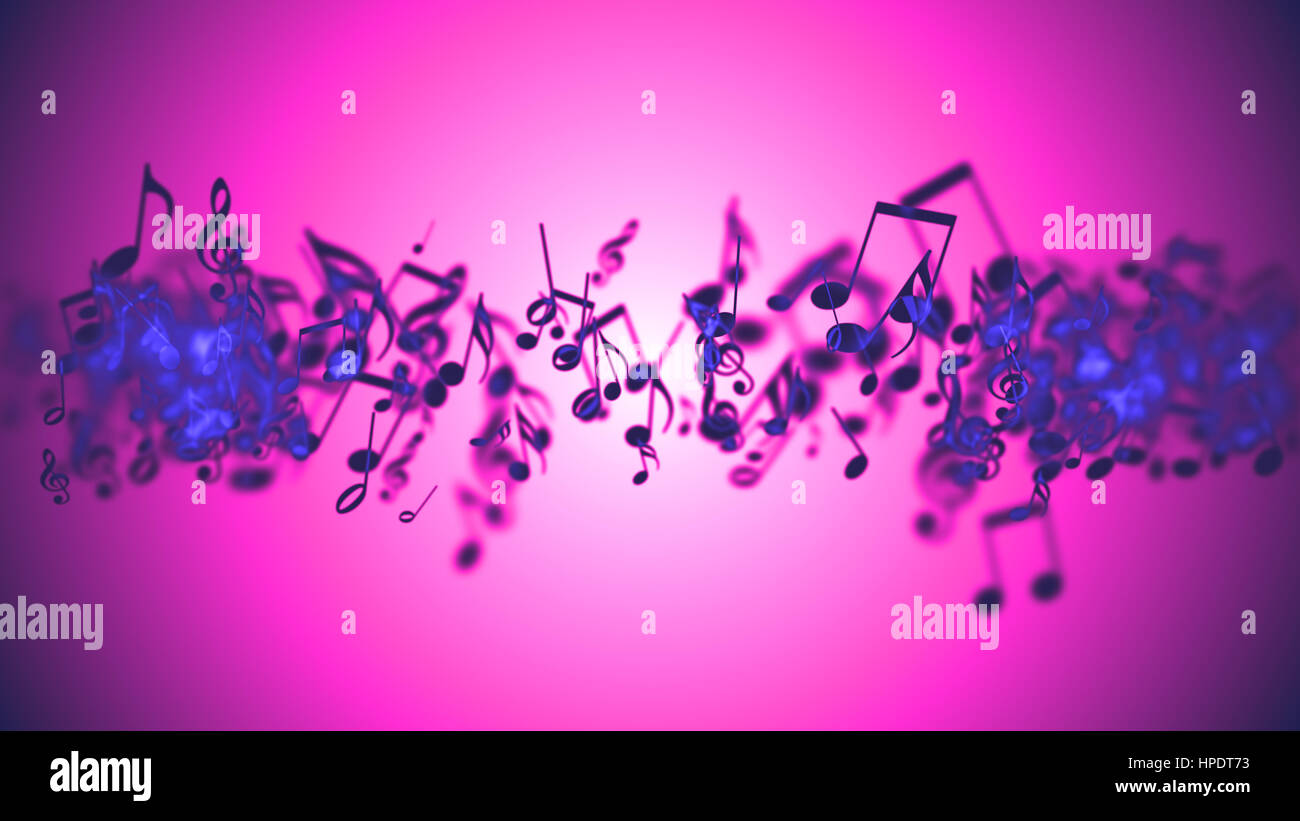 Abstract Background with Colorful Music notes Stock Photo - Alamy