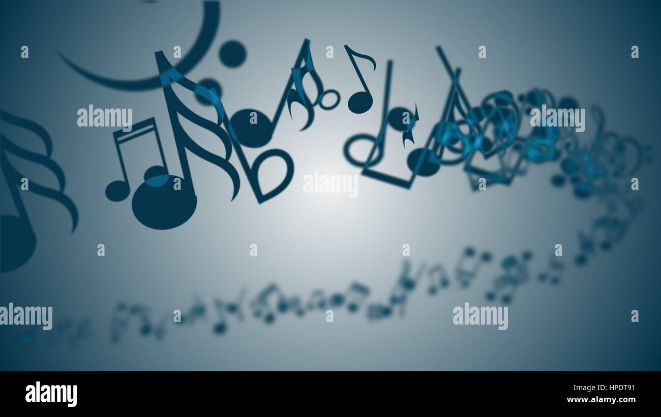 Abstract Background with Colorful Music notes Stock Photo - Alamy