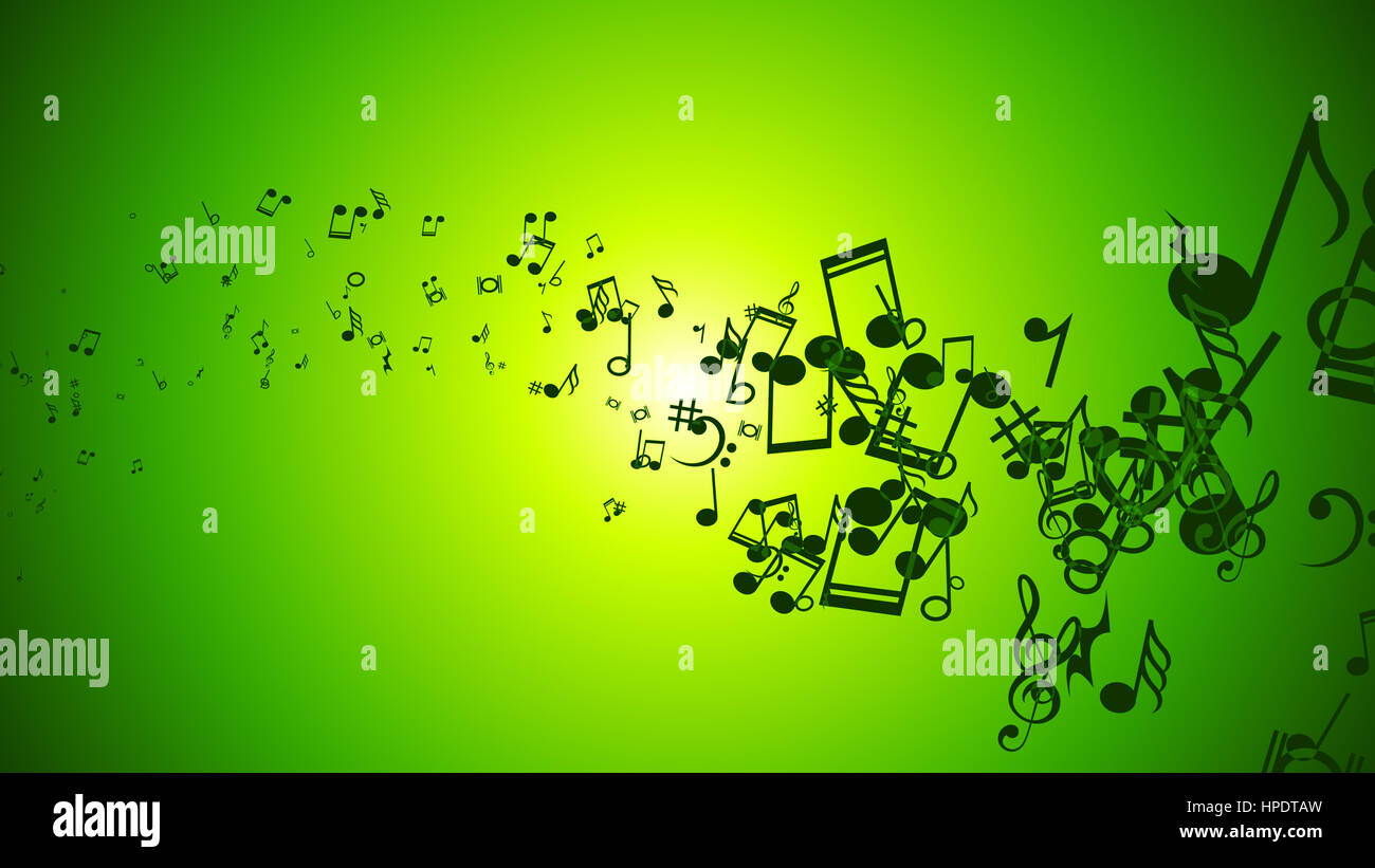 Abstract Background with Colorful Music notes Stock Photo - Alamy