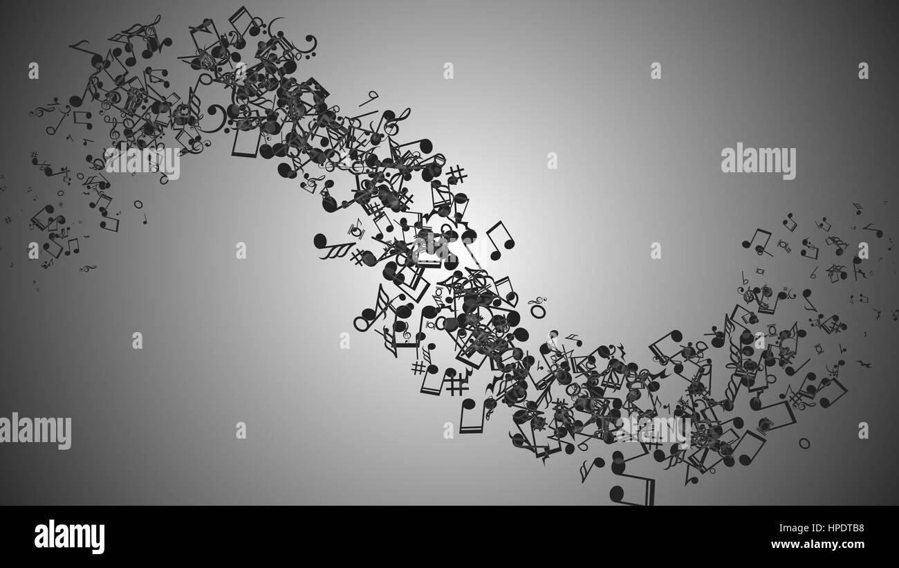 Abstract Background with Colorful Music notes Stock Photo - Alamy