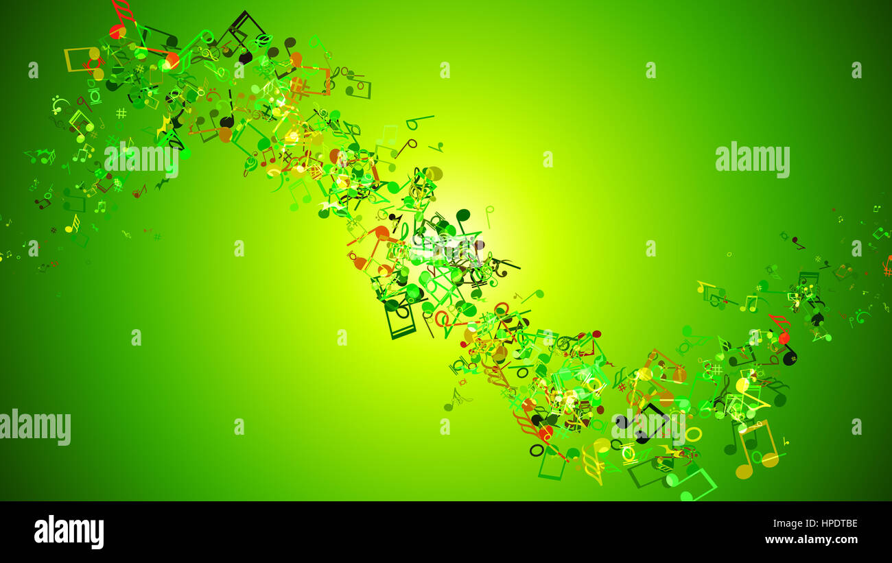 Abstract Background with Colorful Music notes Stock Photo - Alamy