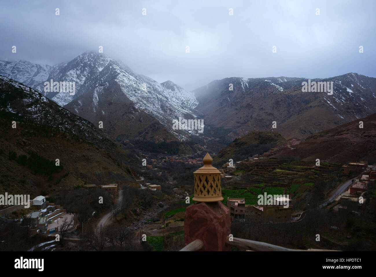 Town Imlil, Atlas mountain range, winter, Marocco Stock Photo - Alamy