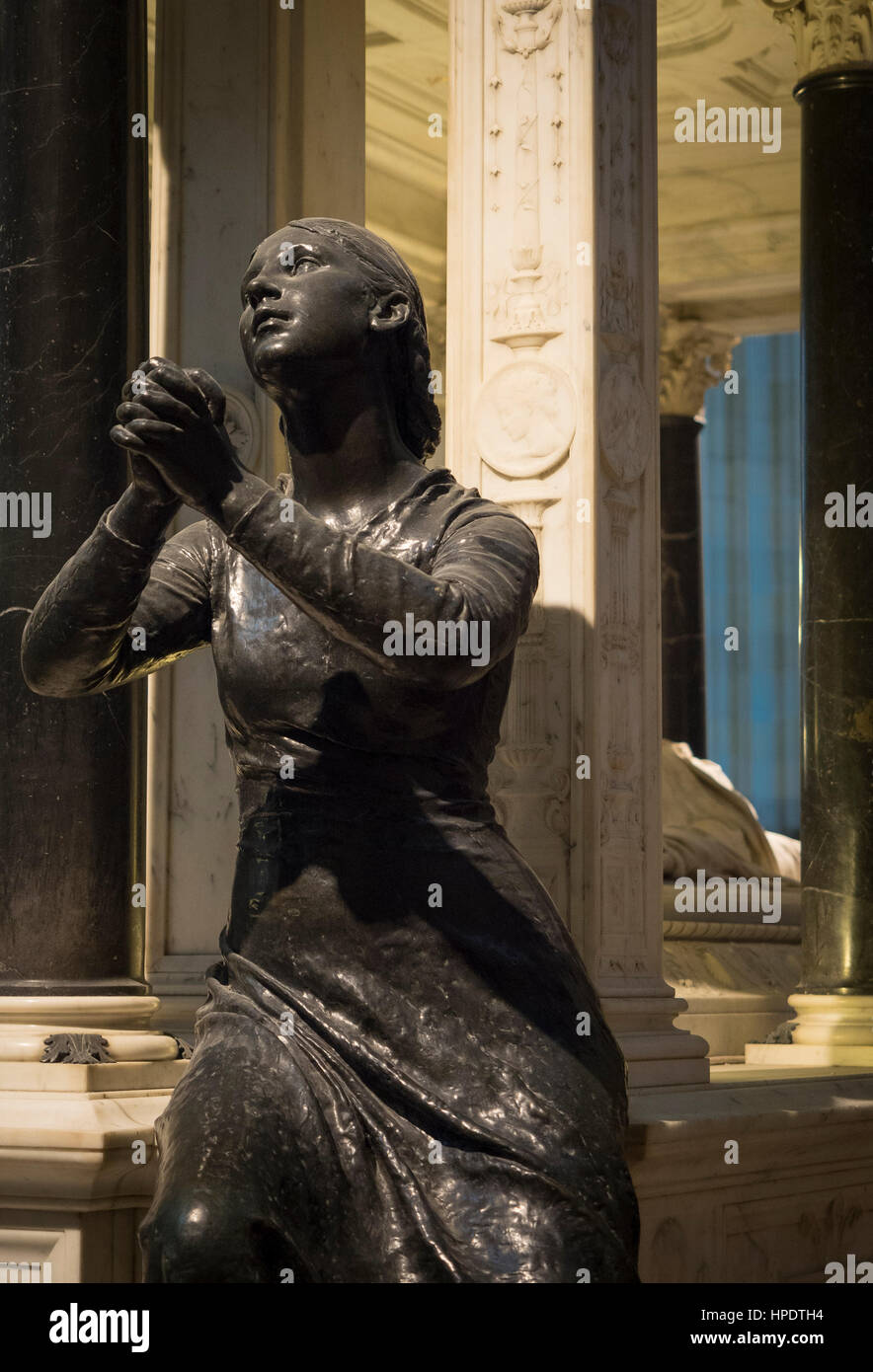 The faith, bronze statue by sculptor Paul Dubois , cenotaph of the ...