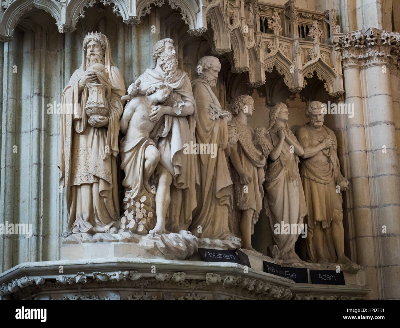 Statues, cathedral Saint-Pierre-et-Saint-Paul, Nantes, France Stock ...