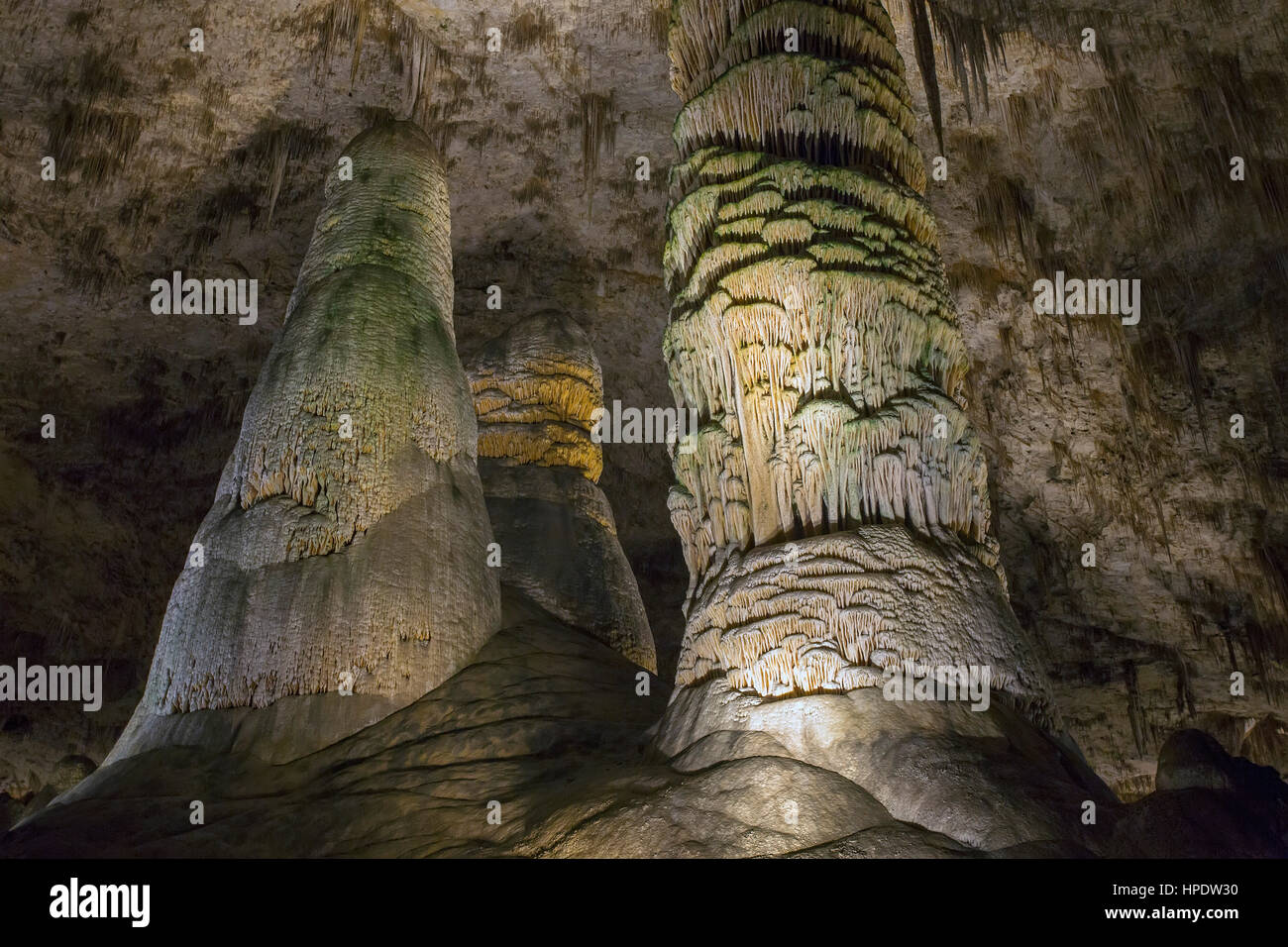 The Hall of the Giants in Carlsbad Caverns National Park, New Mexico ...