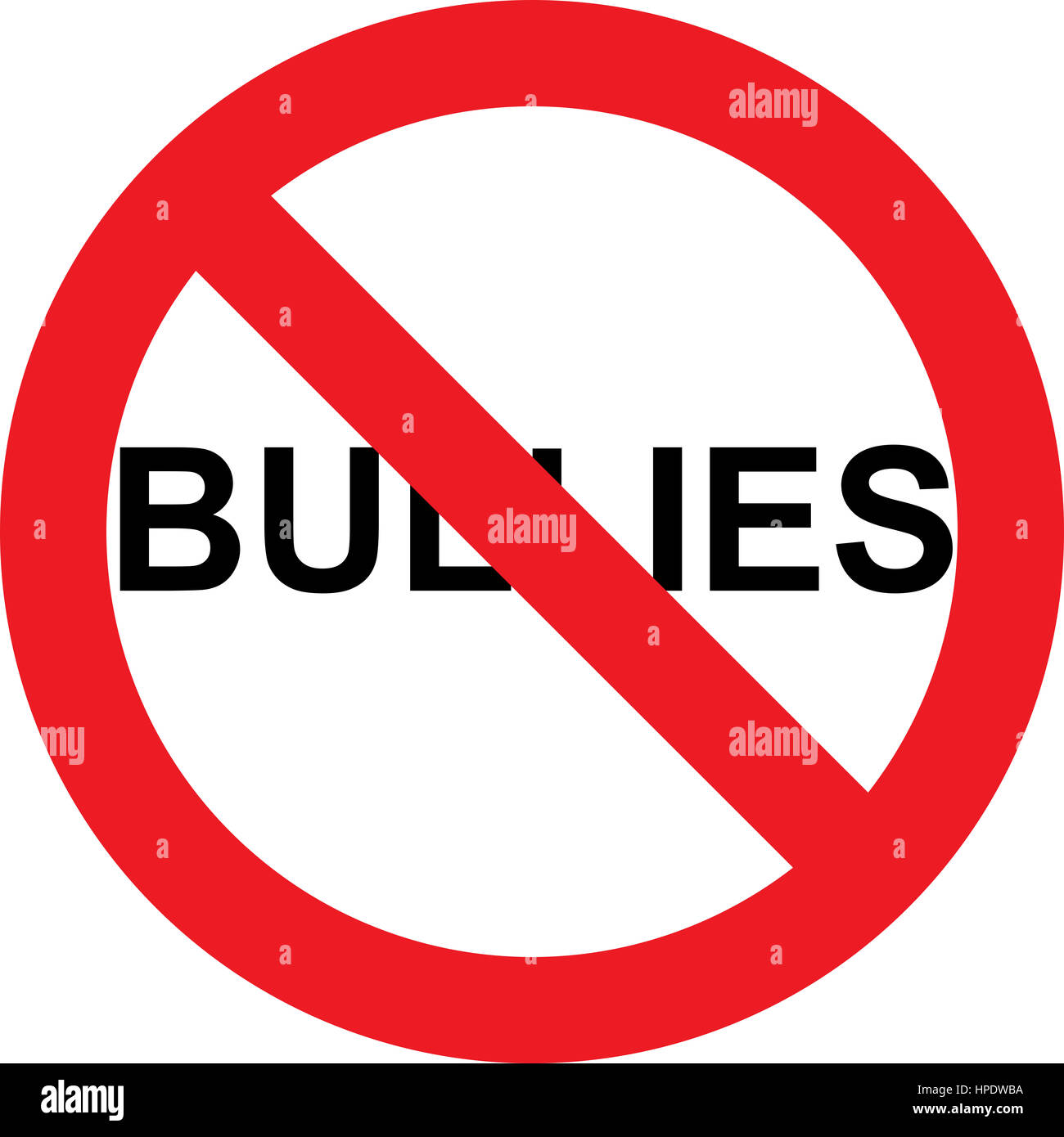 No bullies allowed sign Stock Photo - Alamy