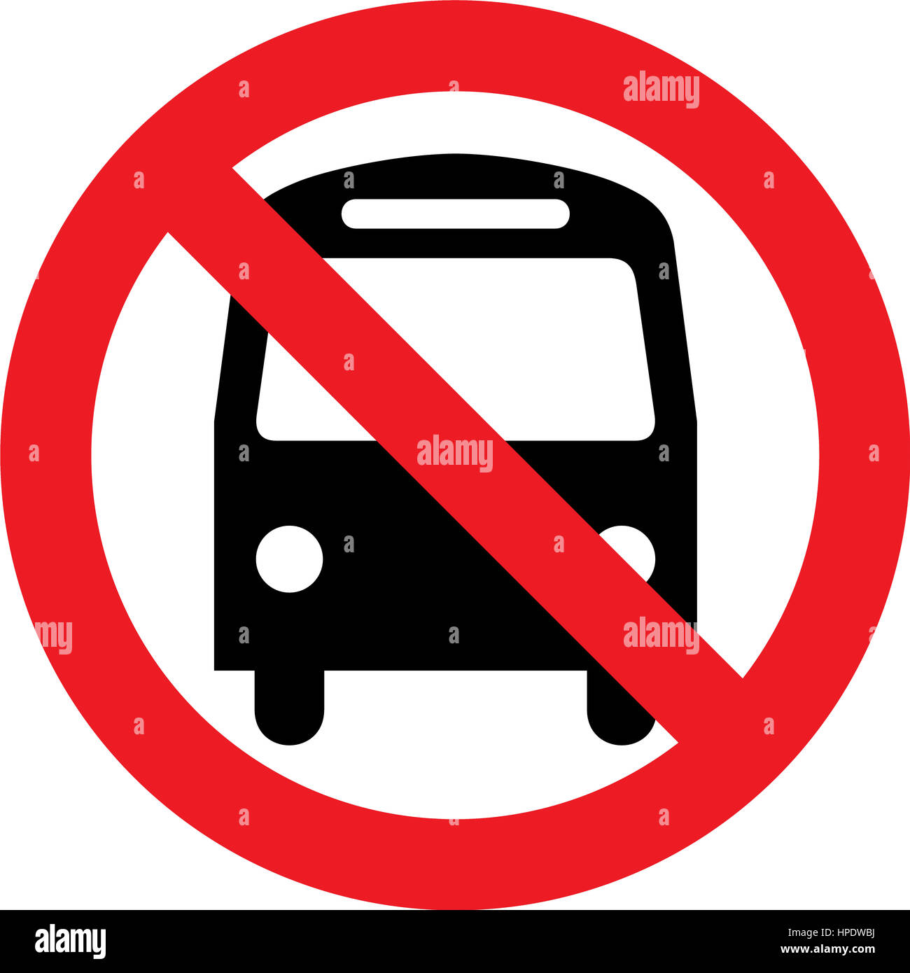 No bus allowed sign Stock Photo - Alamy