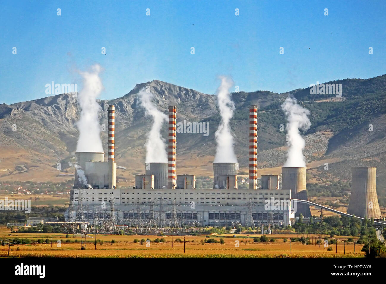 Power plant in Greece Stock Photo - Alamy