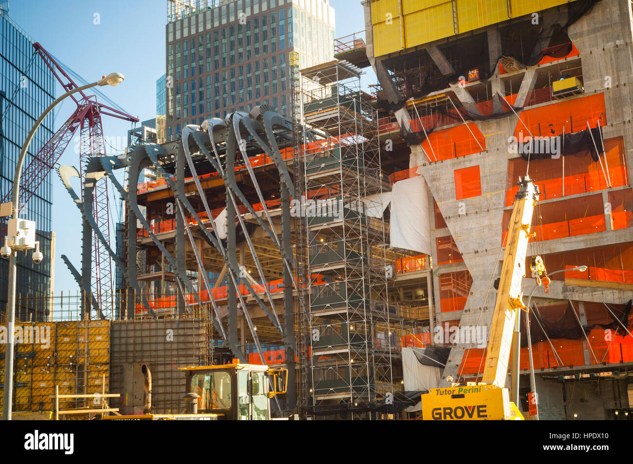 Construction of the Hudson Yards development in New York on Sunday ...