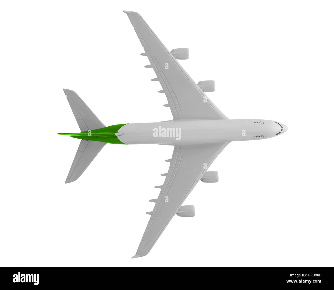 Airplane with green color, Isolated on white background Stock Photo - Alamy