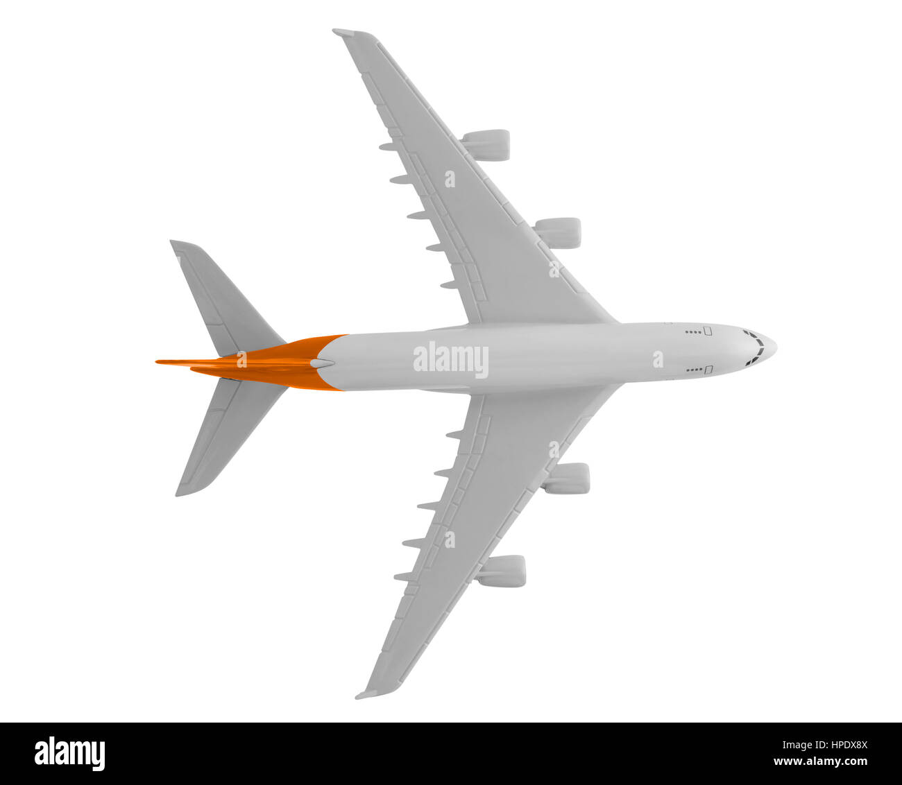 Airplane with orange color, Isolated on white background Stock Photo ...