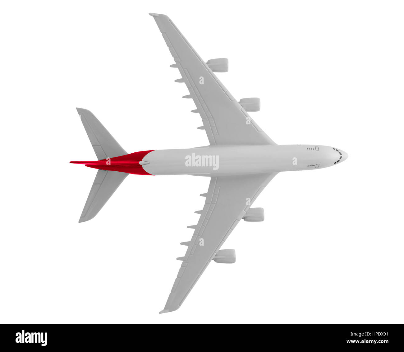 Airplane with red color, Isolated on white background Stock Photo - Alamy