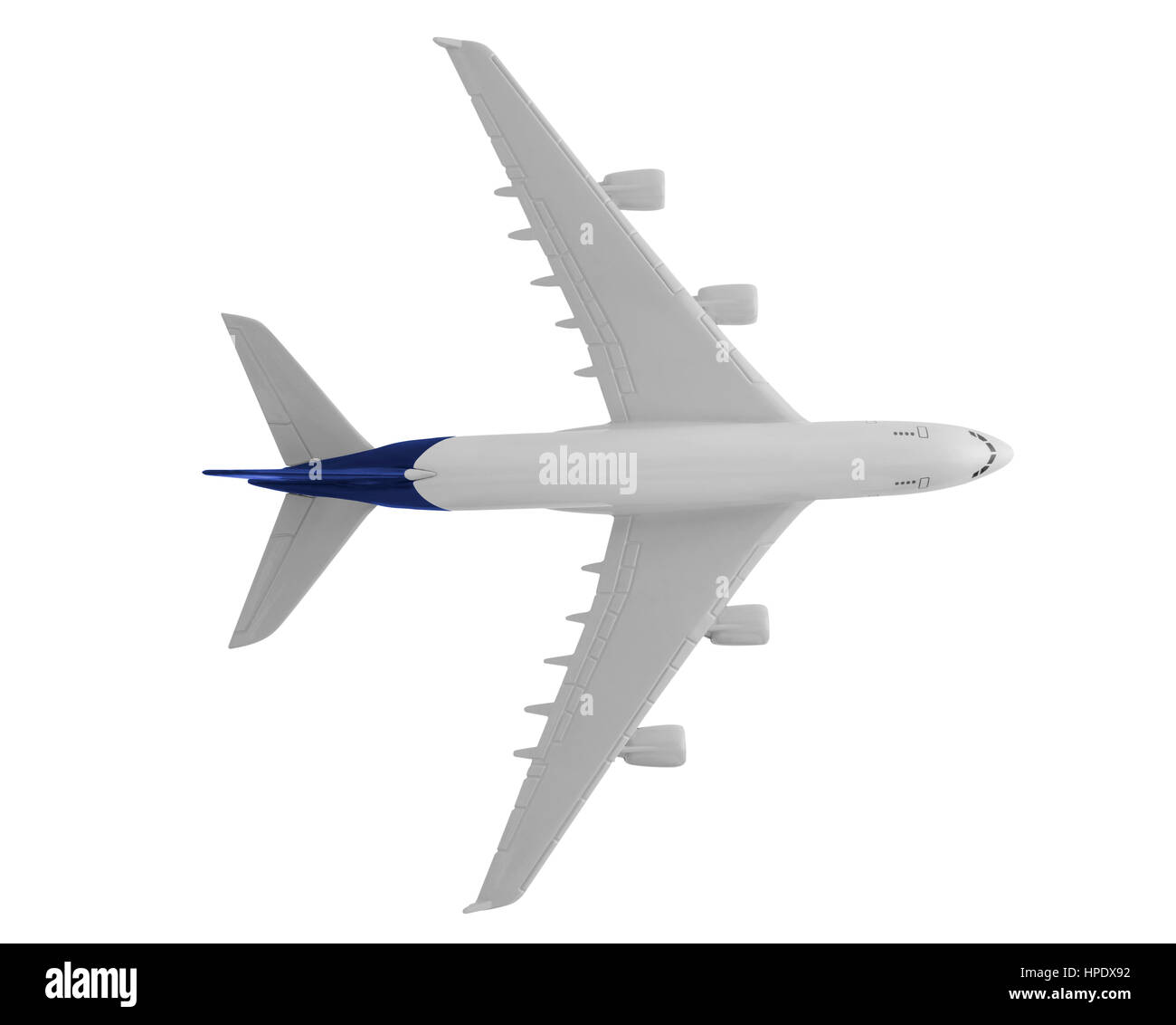 Airplane with blue color, Isolated on white background Stock Photo - Alamy