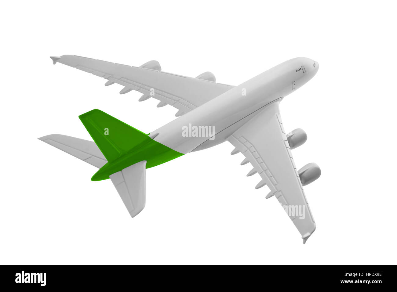Airplane with green color, Isolated on white background Stock Photo - Alamy