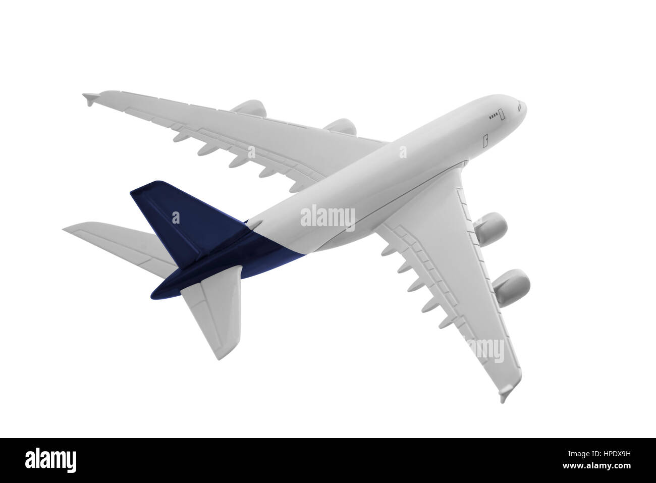 Airplane with blue color, Isolated on white background Stock Photo - Alamy