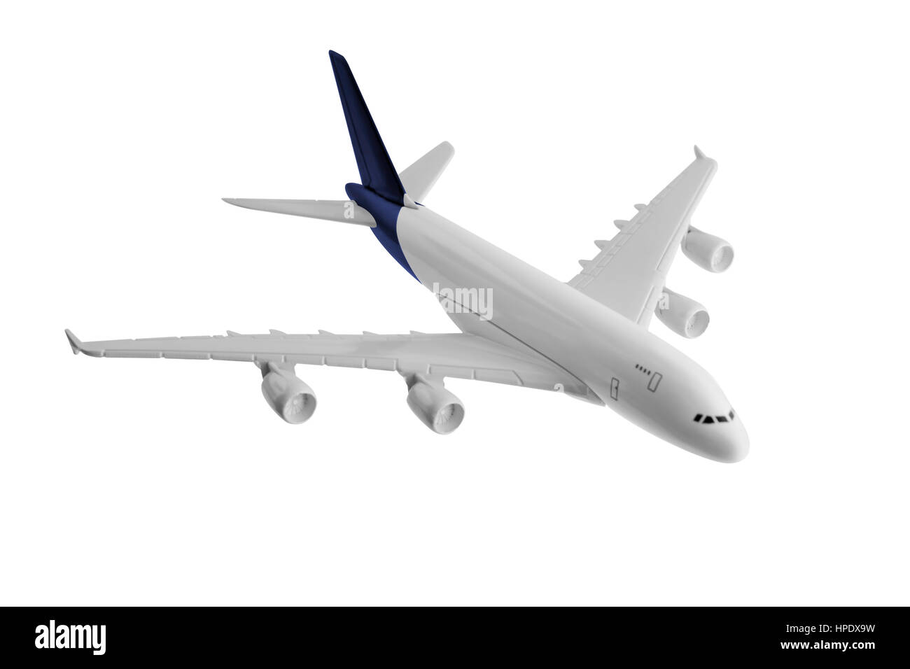 Airplane with blue color, Isolated on white background Stock Photo - Alamy