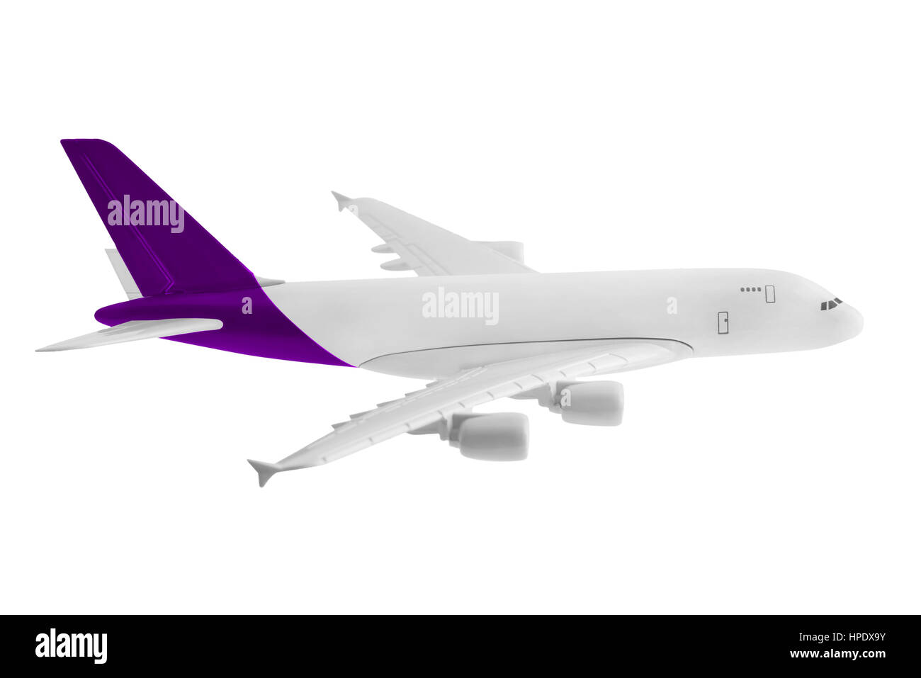 Airplane with Purple color, Isolated on white background Stock Photo ...