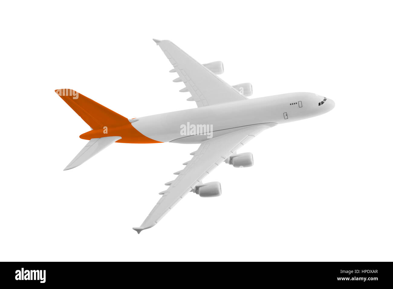 Airplane with orange color, Isolated on white background Stock Photo ...
