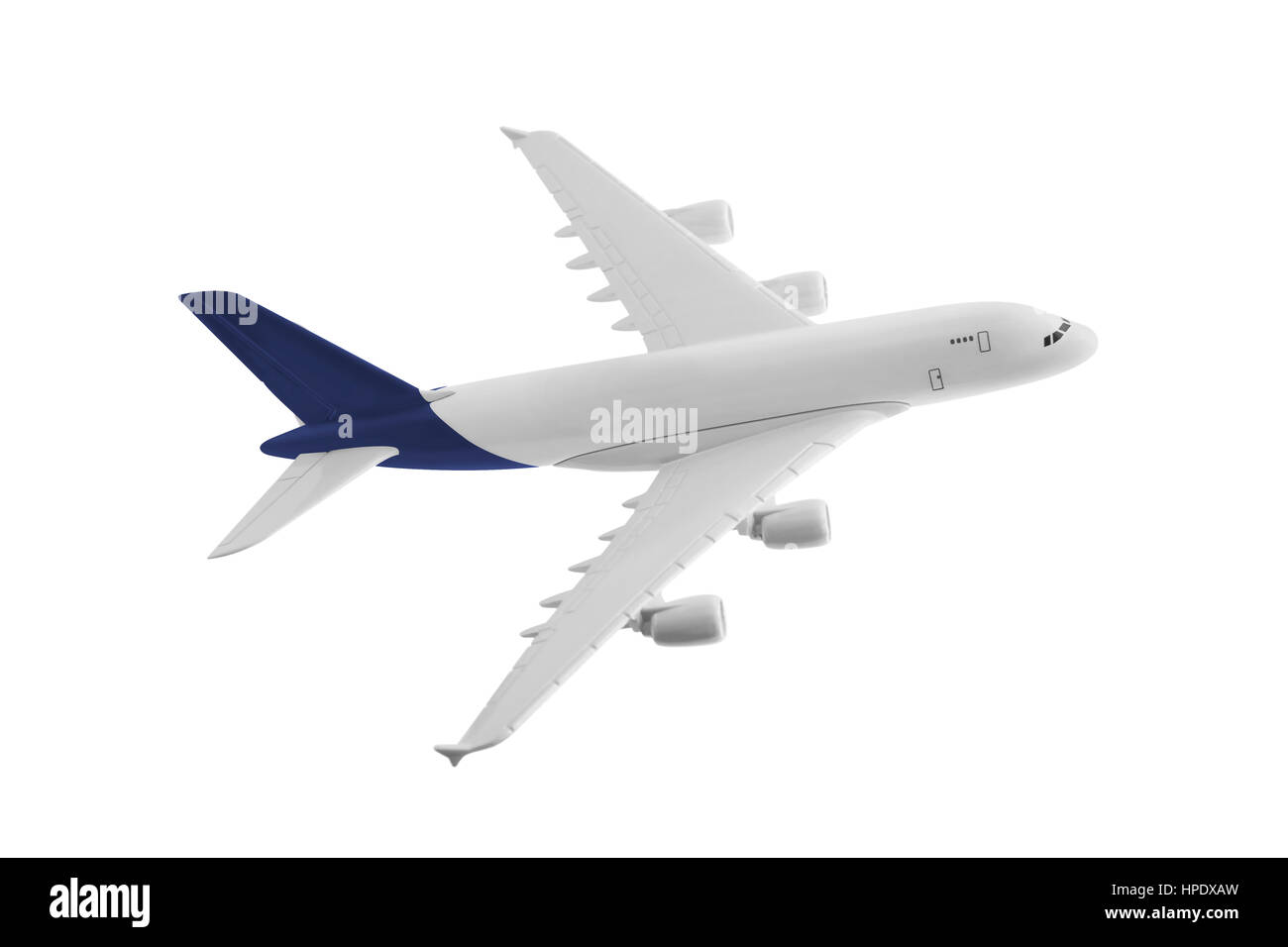 Airplane with blue color, Isolated on white background Stock Photo - Alamy
