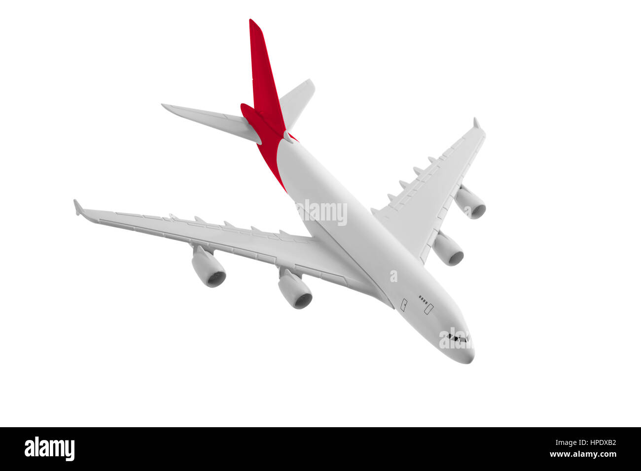 Airplane with red color, Isolated on white background Stock Photo - Alamy