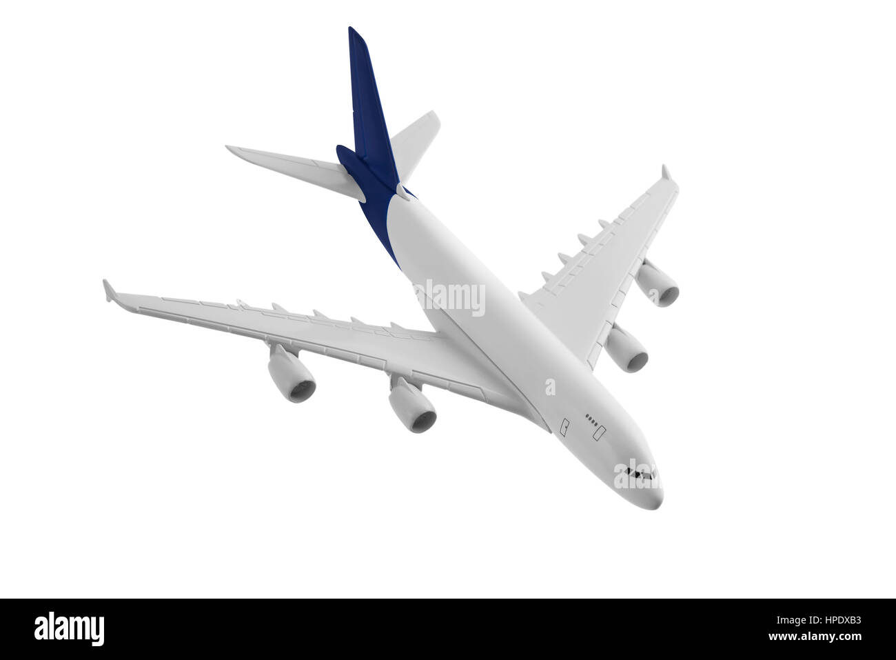 Airplane with blue color, Isolated on white background Stock Photo - Alamy