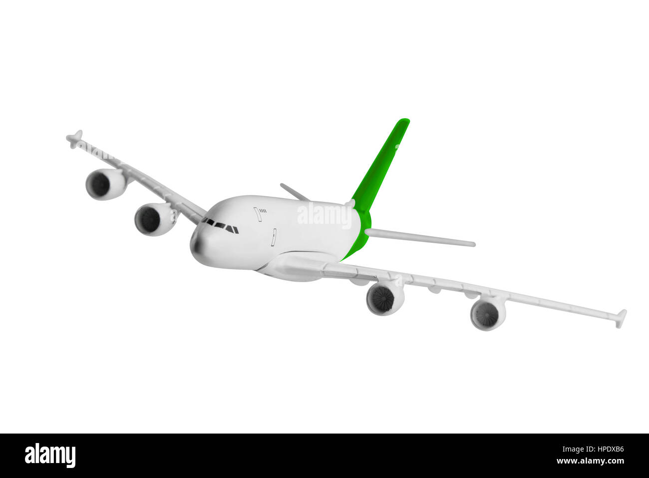 Airplane with green color, Isolated on white background Stock Photo - Alamy