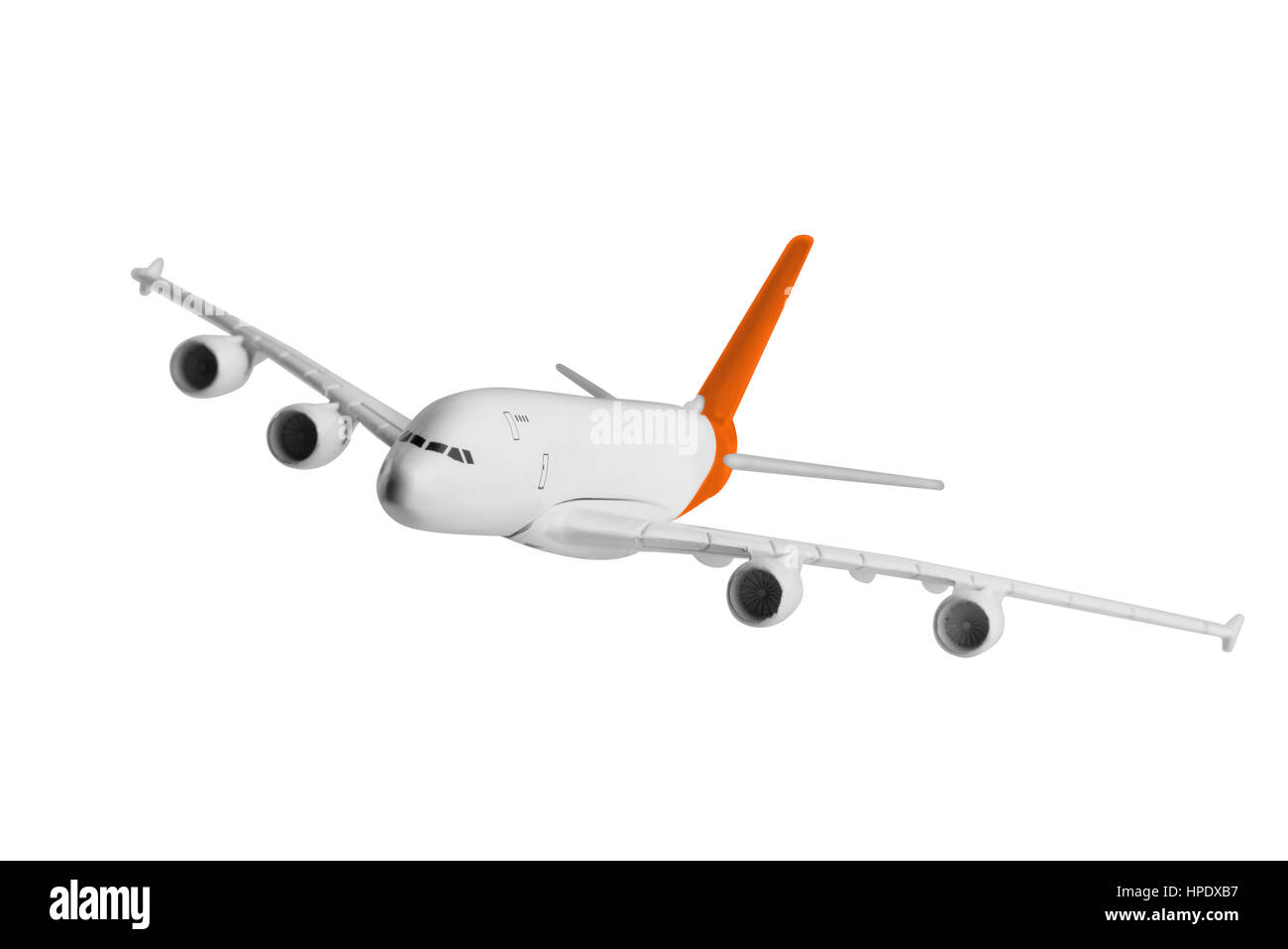 Airplane with orange color, Isolated on white background Stock Photo ...