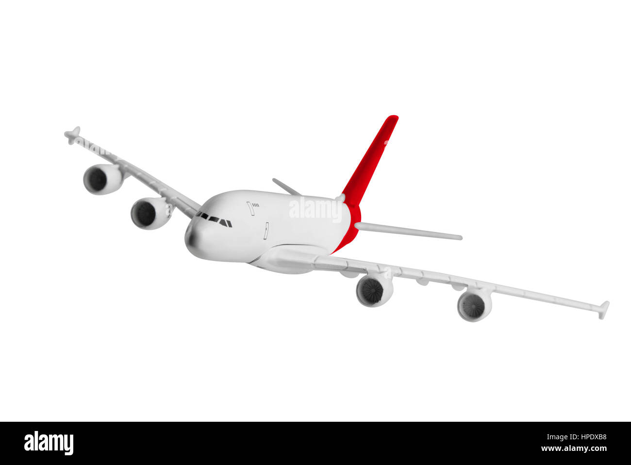 Airplane with red color, Isolated on white background Stock Photo - Alamy