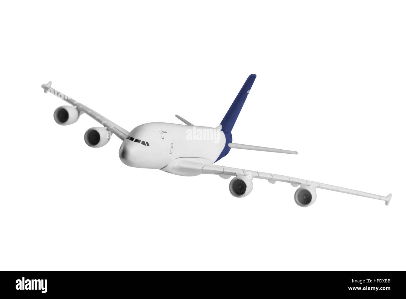 Airplane with blue color, Isolated on white background Stock Photo - Alamy
