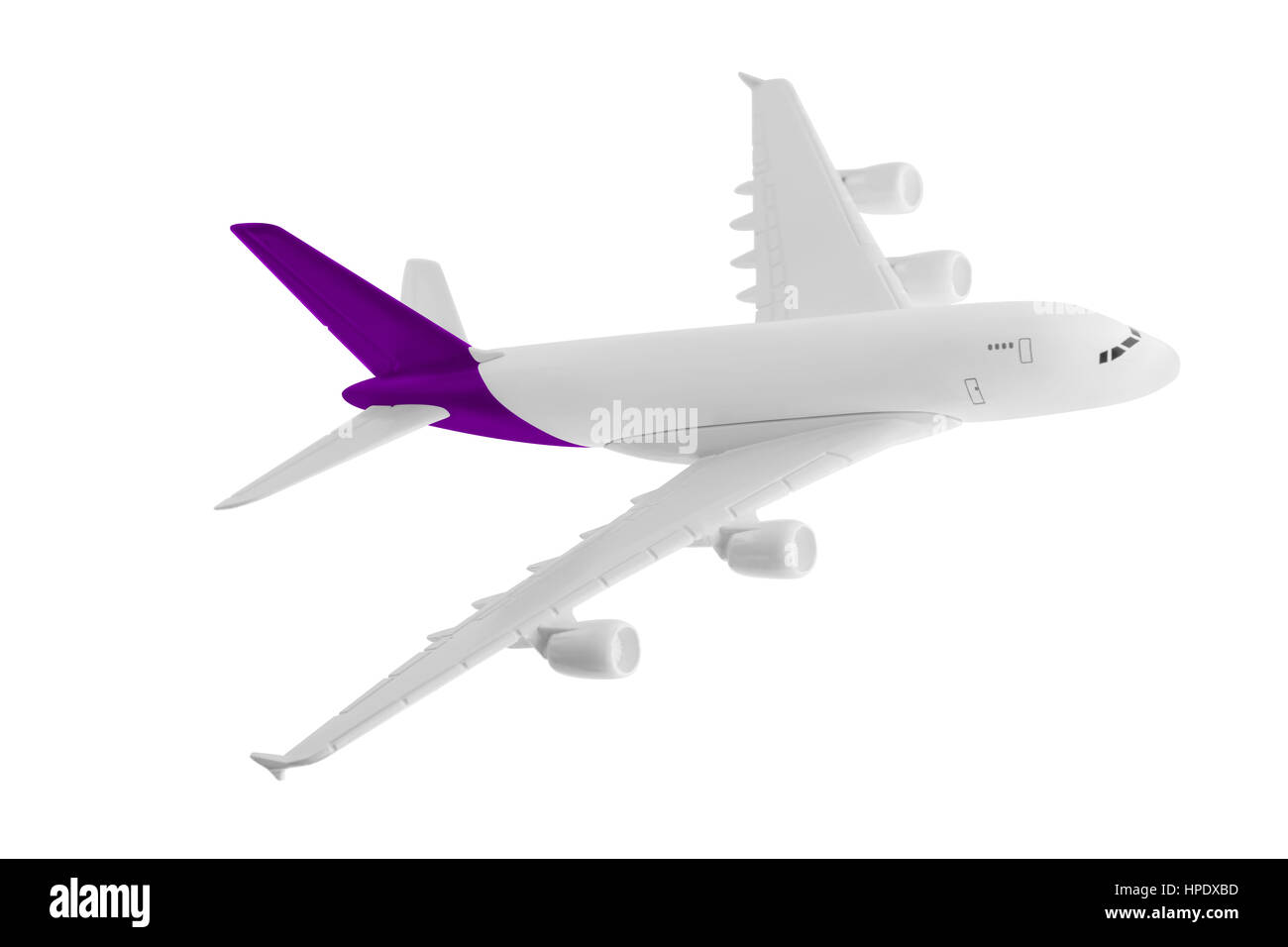 Airplane with Purple color, Isolated on white background Stock Photo ...