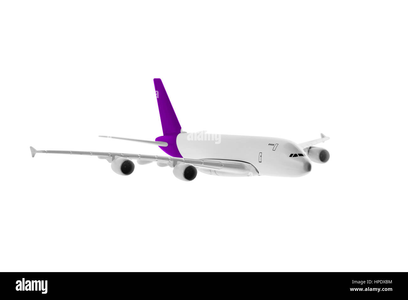 Airplane with Purple color, Isolated on white background Stock Photo ...