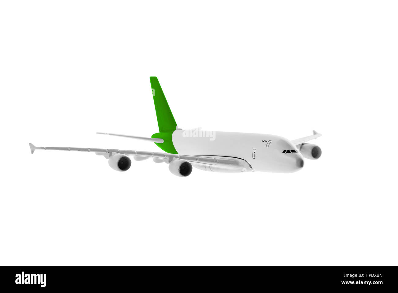 Airplane with green color, Isolated on white background Stock Photo - Alamy